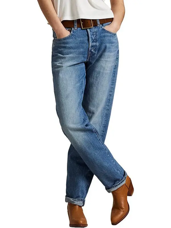 Ralph Lauren High-rise Relaxed Straight Jean - Lebec Wash