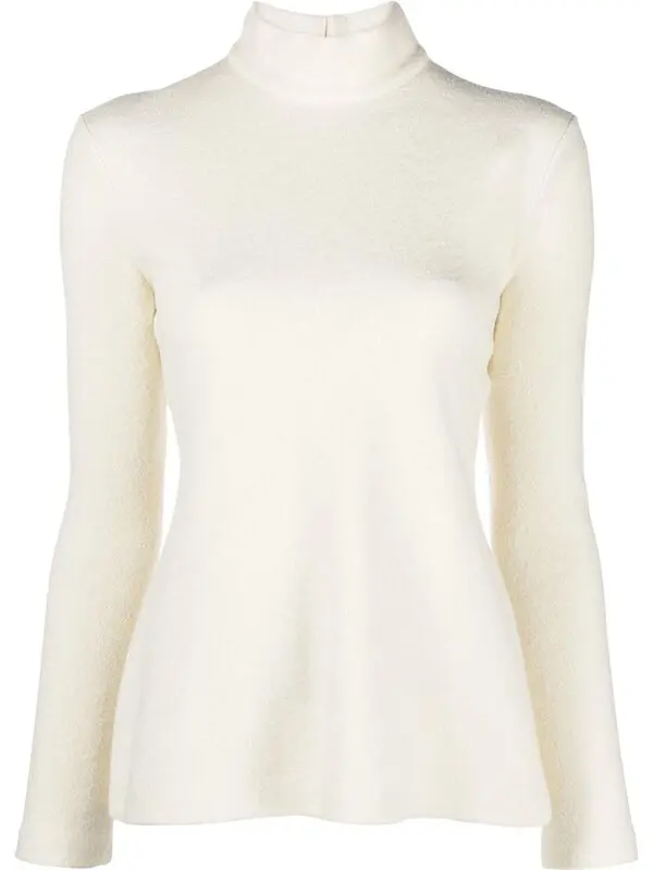 JIL SANDER High-neck Long-sleeve Sweater - Neutrals