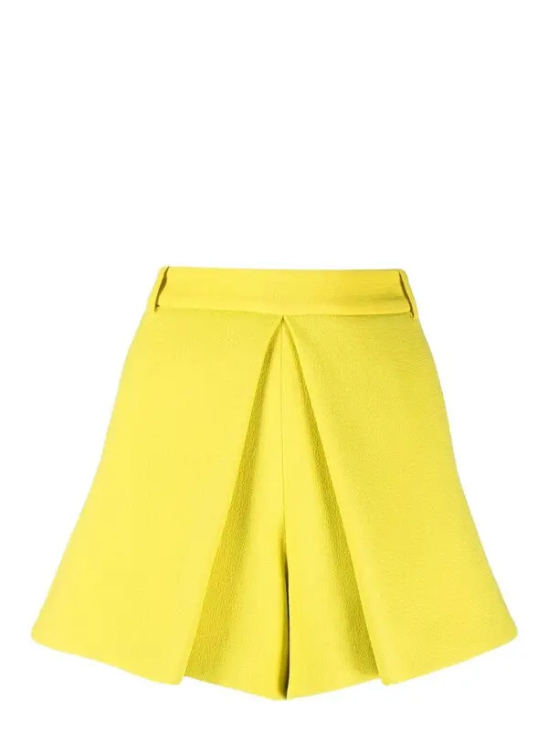 Alexandre Vauthier Pleat-detail Tailored Shorts - Yellow