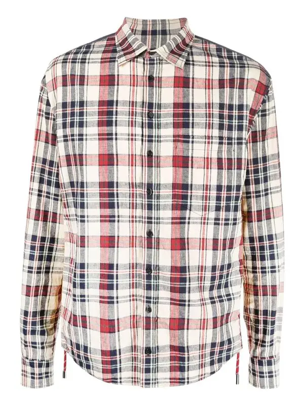 Dsquared2 Panelled Check-print Shirt - Neutrals