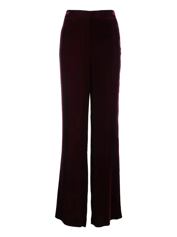Stella McCartney Wide-leg Velvet Trousers - Purple