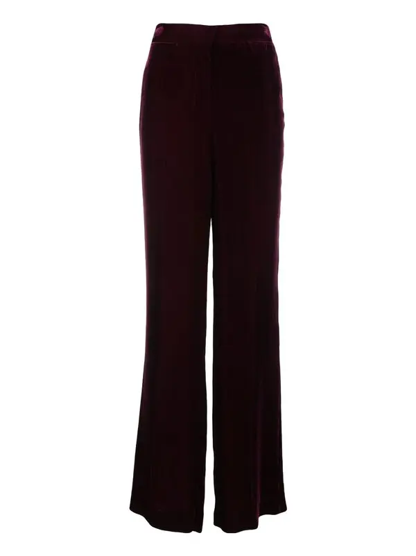Stella McCartney Wide-leg Velvet Trousers - Purple