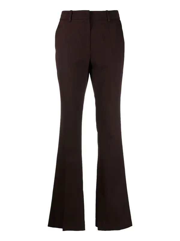 LOW CLASSIC Wool Flared Trousers - Red