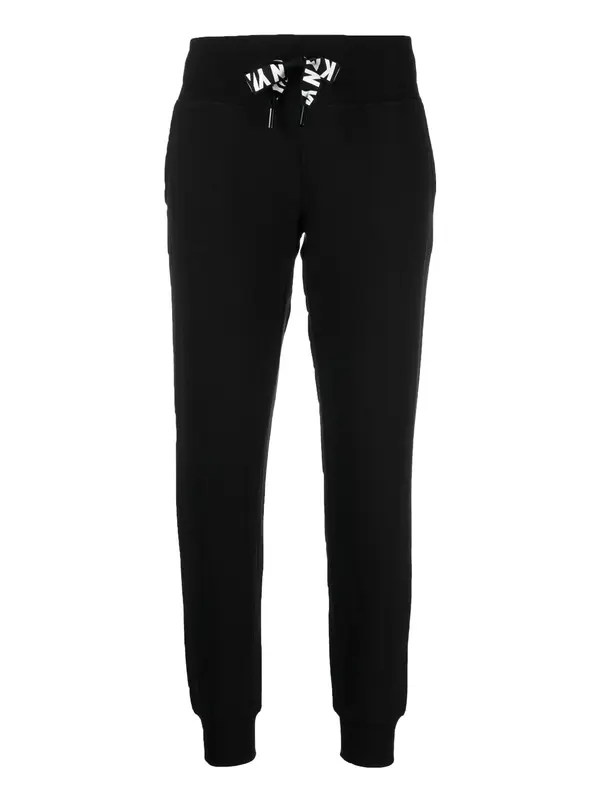 Dkny Logo-print Drawstring Track Pants - Black