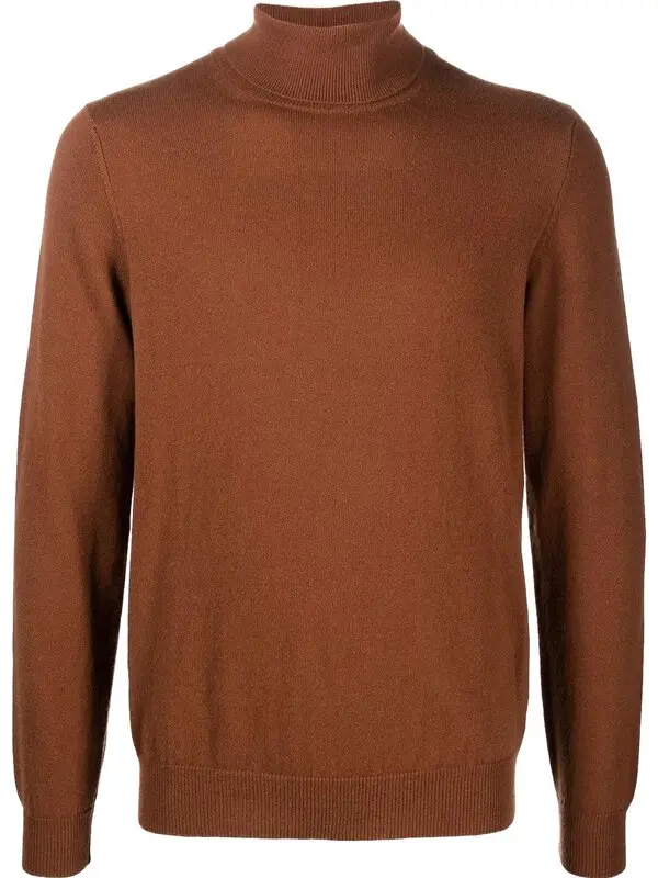 ZANONE Roll-neck Knit Jumper - Brown