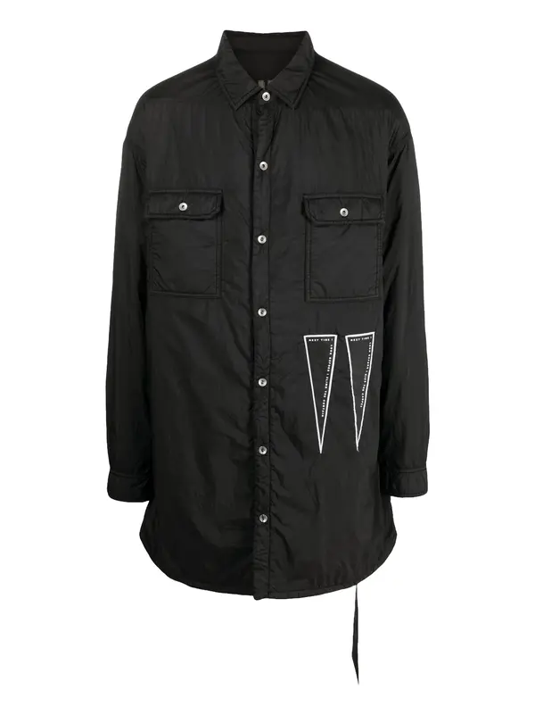 Rick Owens Long Shirt Jacket - Black