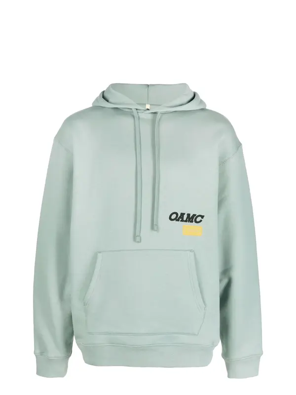 OAMC Logo Print Hoodie - Green