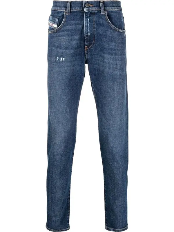 DIESEL® Dark Wash Slim-cut Jeans - Blue