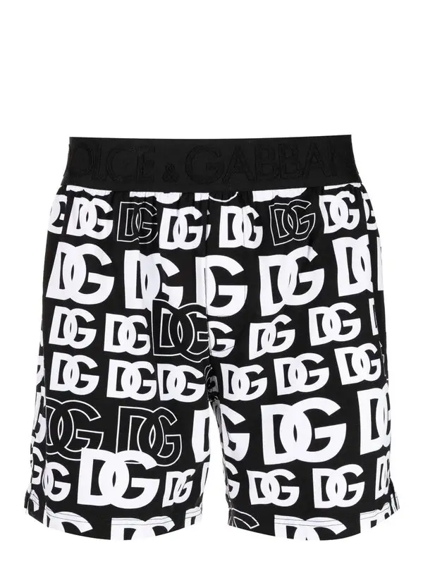 Dolce & Gabbana Logo-print Boxer Shorts - Black
