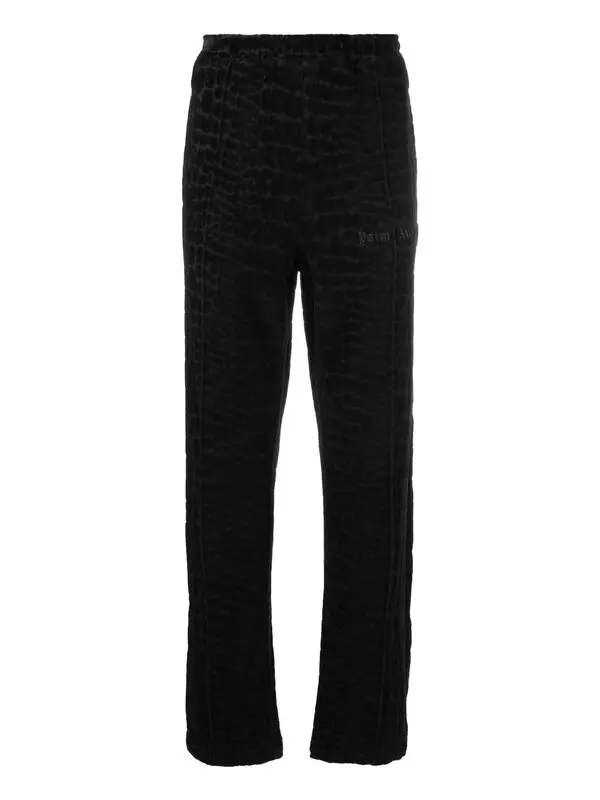 Palm Angels Velour-effect Track Pants - Black