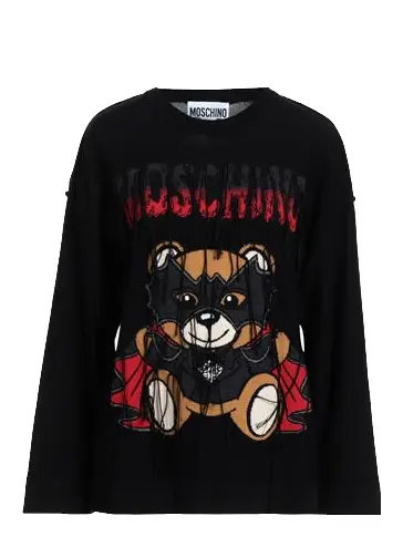 Moschino Sweater In Virgin Wool - Black