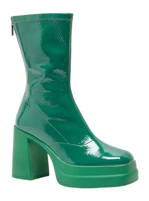 Free People Double Stack Platform Bootie - Emerald