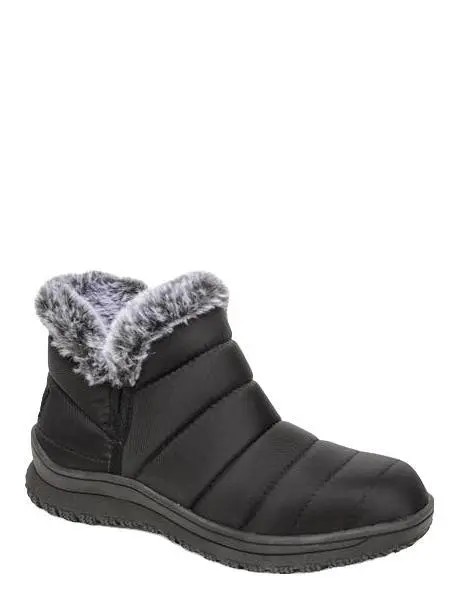 Minnetonka Northtown Faux Fur-lined Bootie - Black