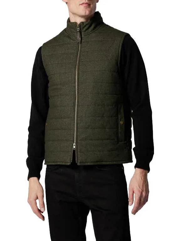 Rodd & Gunn Stretch Cotton Blend Quilted Vest - Moss