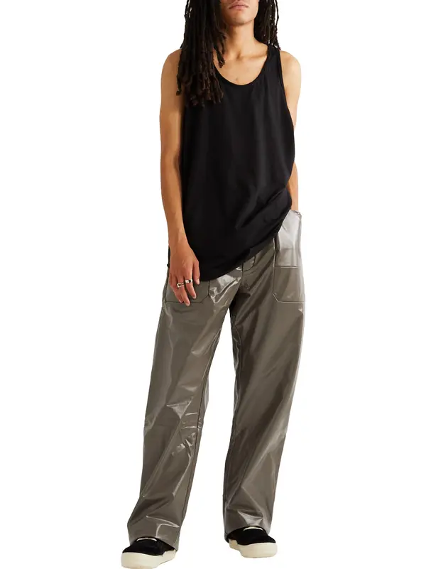 Rick Owens Mt Drawstring Long Wide-leg Trousers - Brown