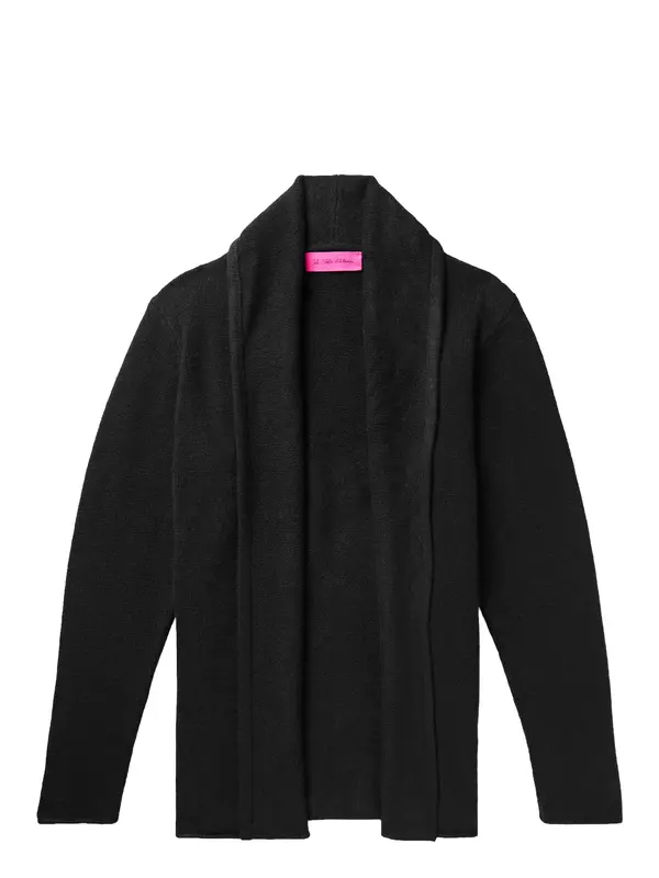 THE ELDER STATESMAN Shawl-collar Cashmere Cardigan - Black