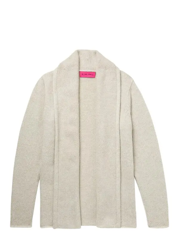 THE ELDER STATESMAN Shawl-collar Cashmere Cardigan - Neutrals