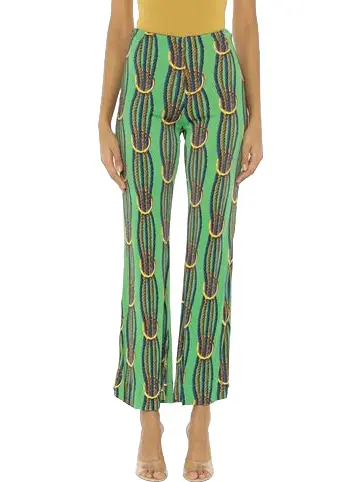 JUCCA Wide-leg Viscose Pants - Green