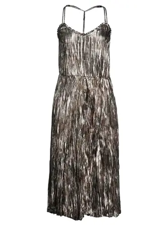 TRUSSARDI Metallic Midi Dress - Gold
