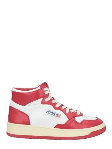 AUTRY Leather High-top Sneakers - Red