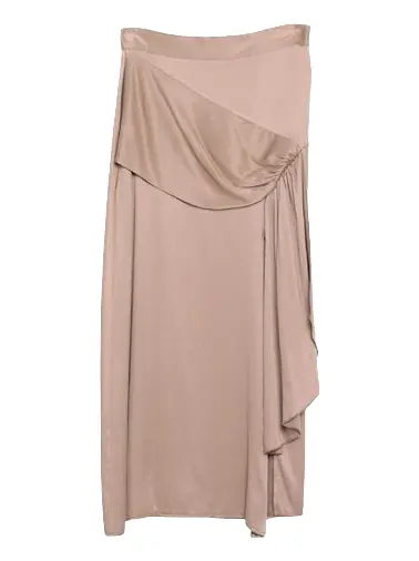 Dixie Midi Flared Skirt - Beige