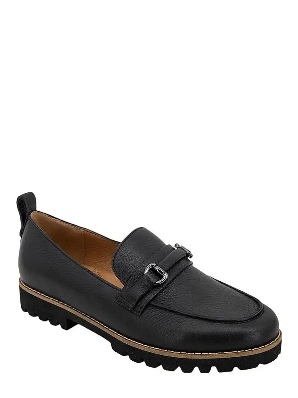 KENNETH COLE Eugene Lug Bit Loafers - Black