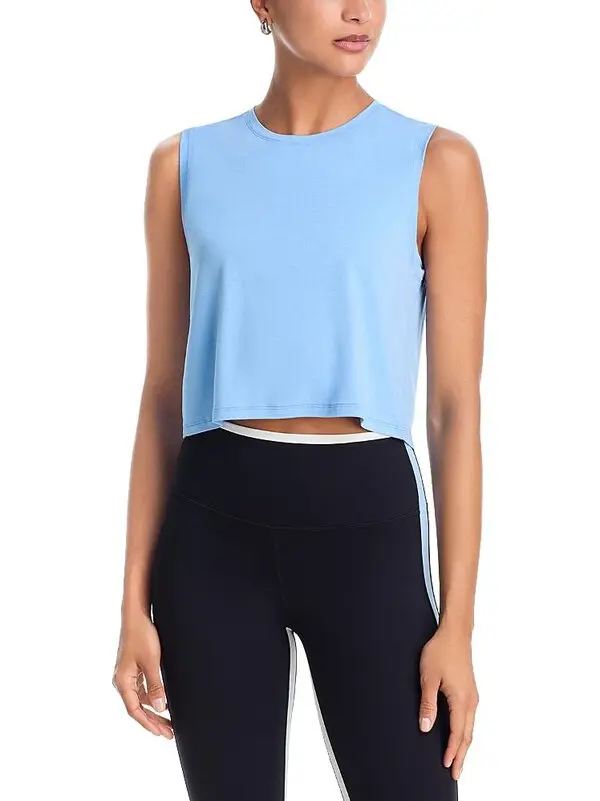 Splits59 Sienna Cropped Tank Top - Skylight
