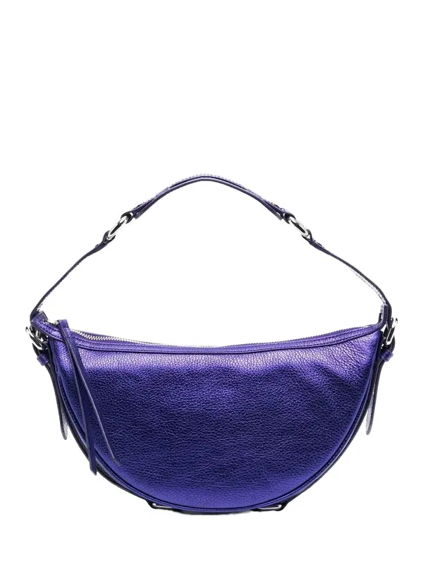By Far Pebbled Leather Shoulder Bag - Purple