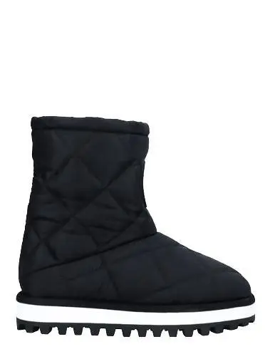 Dolce & Gabbana Ankle Boots In Textile Fibers - Black