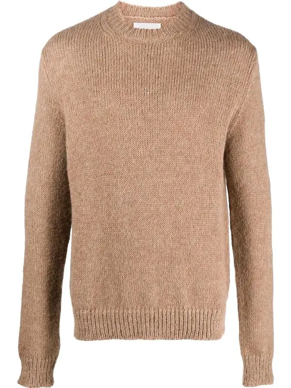 JIL SANDER Round-neck Knit Jumper - Brown