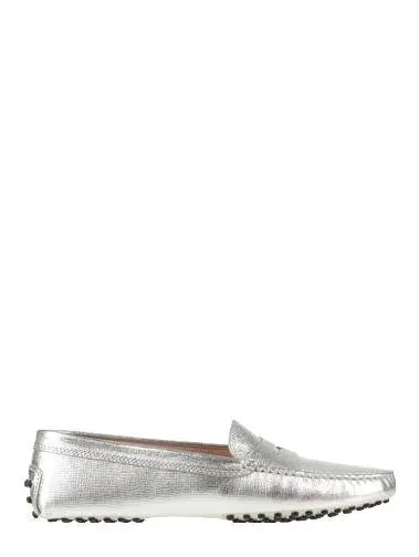 TOD'S Leather Loafers - Silver