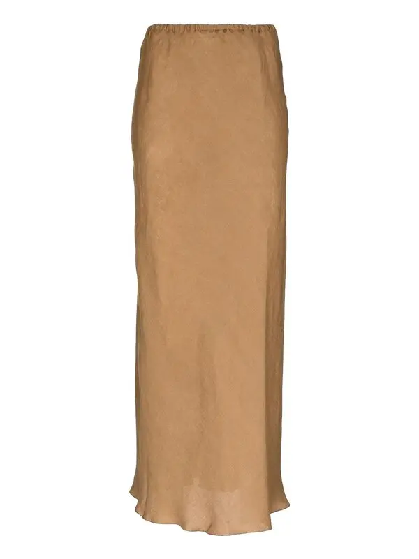 BASERANGE Dydine Linen Maxi Skirt - Brown
