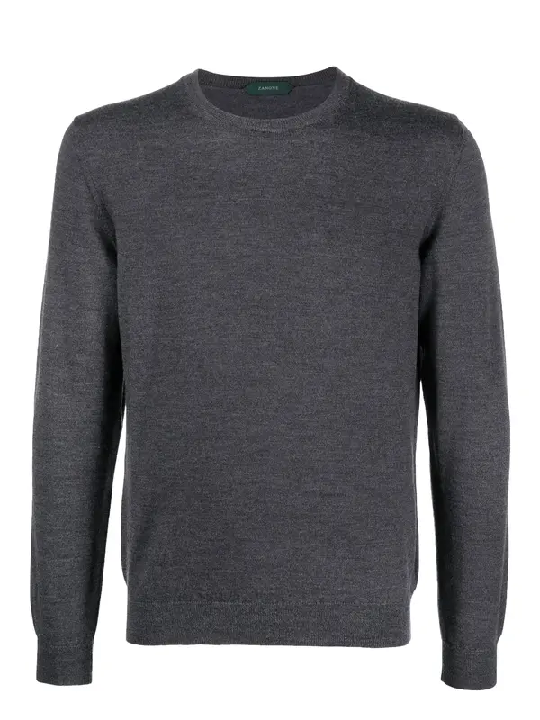 ZANONE Crew-neck Fine-knit Jumper - Grey