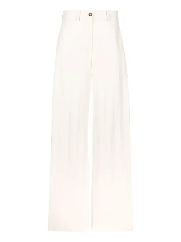 MSGM High-waisted Straight-leg Trousers - Neutrals