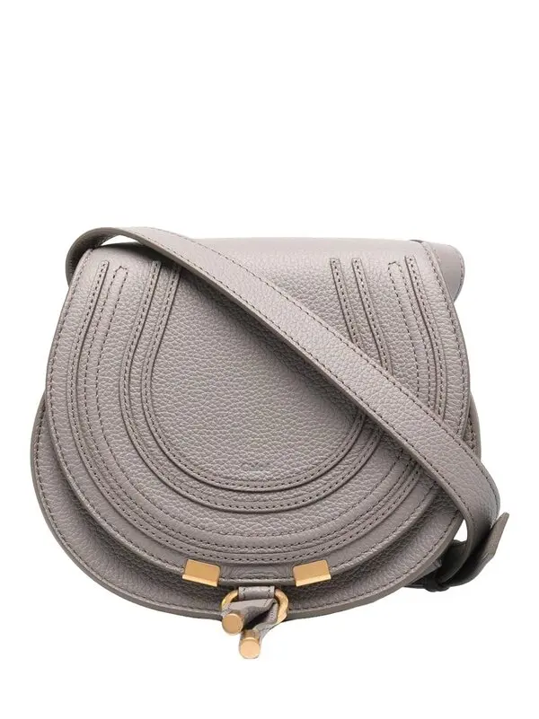 Chloé Small Marcie Saddle Bag - Grey