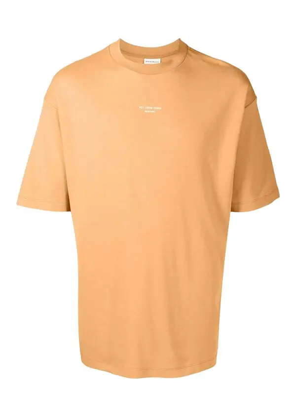 Drole De Monsieur Logo-print Cotton T-shirt - Orange