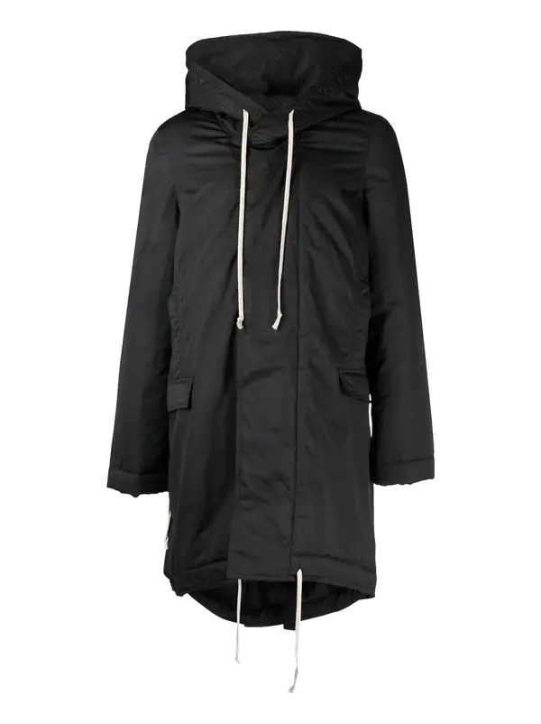 Rick Owens Zip-up Padded Parka - Black