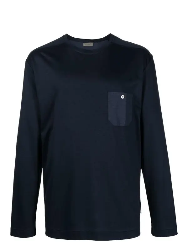 Zimmerli Modern Lounge Long-sleeve T-shirt - Blue