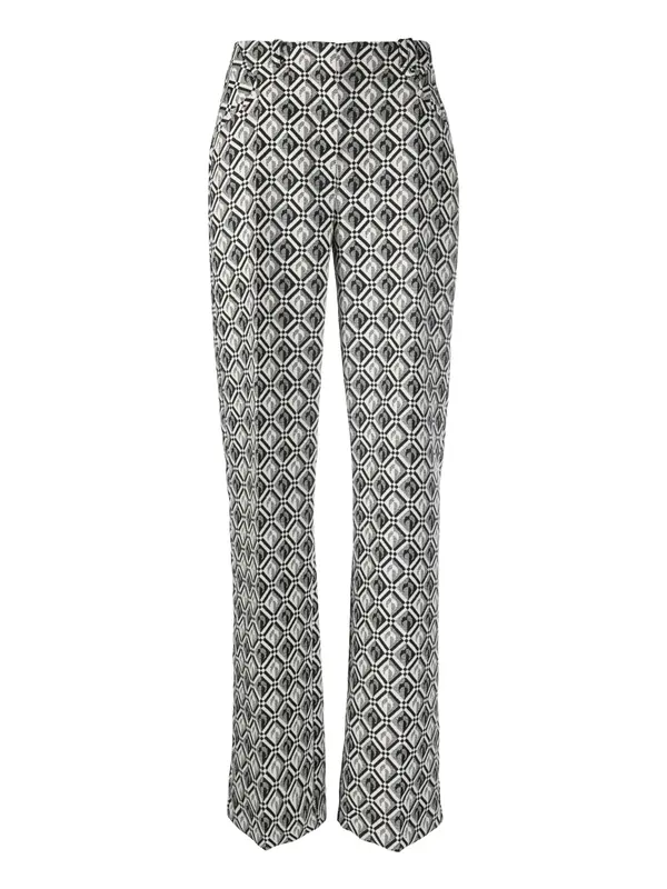 MARINE SERRE Moon Diamant-print Trousers - Black