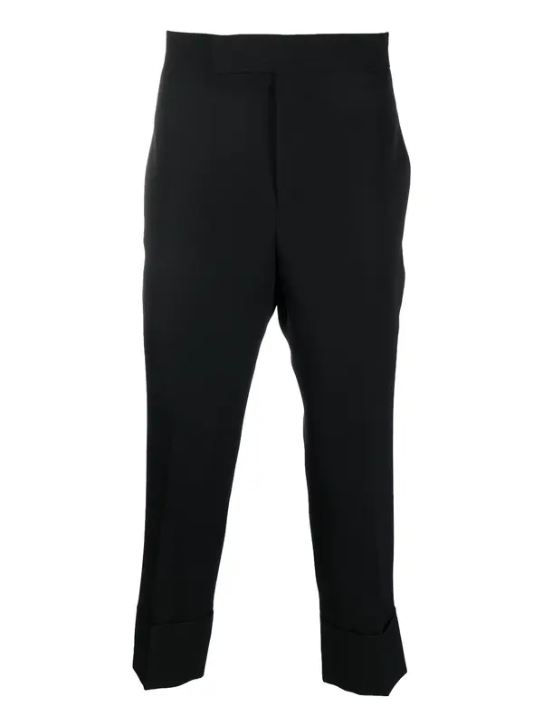 SAPIO Cropped Wool Trousers - Black