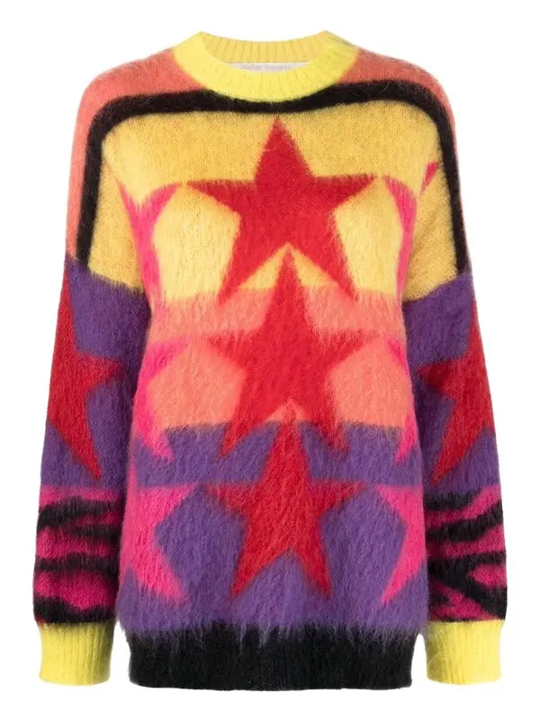 Palm Angels Star-intarsia Jumper - Pink