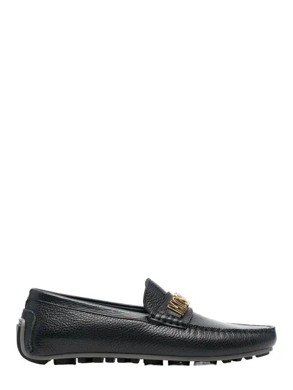 Moschino Logo-plaque Detail Loafers - Black
