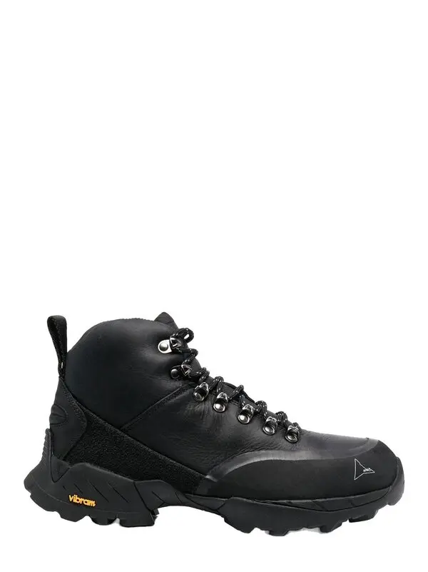 ROA Lace-up Leather Boots - Black