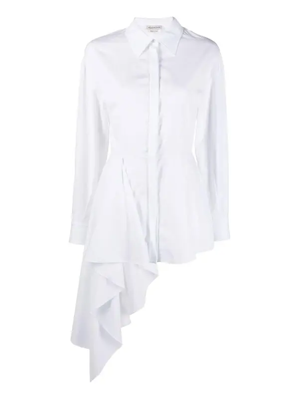 Alexander McQueen Long-sleeve Asymmetric Shirt - White