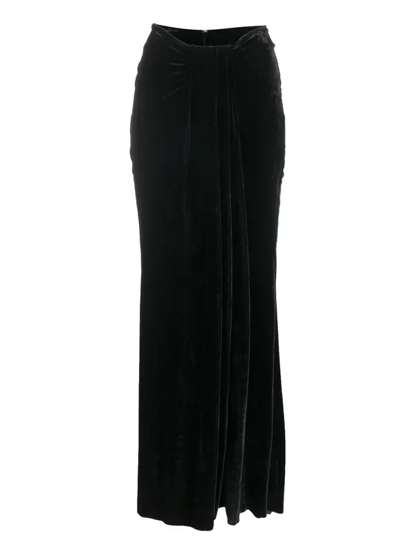 Blumarine Slit-detail Ankle-length Skirt - Black