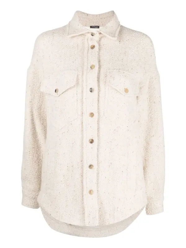 Kiton Wool-blend Shirt Jacket - Neutrals