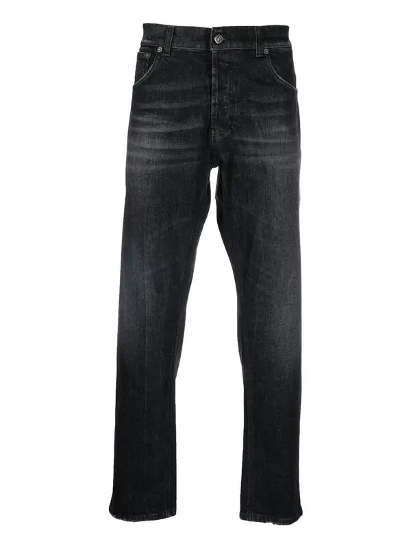 DONDUP Low-rise Straight-leg Jeans - Black