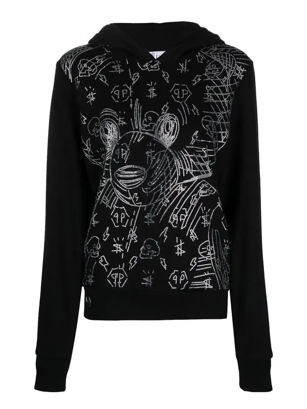 Philipp Plein Sequin-embellished Hoodie - Black