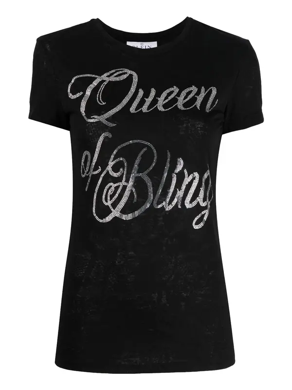 Philipp Plein Queen Of Bling T-shirt - Black