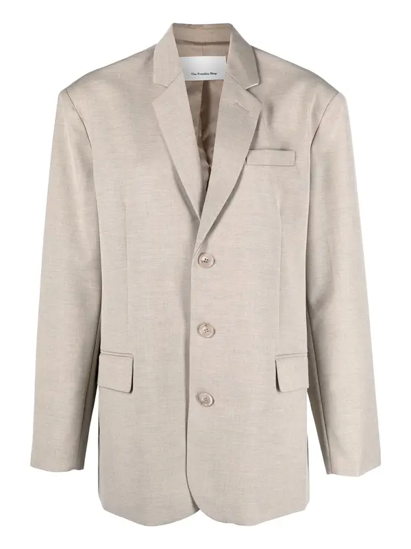 THE FRANKIE SHOP Gelso Oversized Blazer - Neutrals